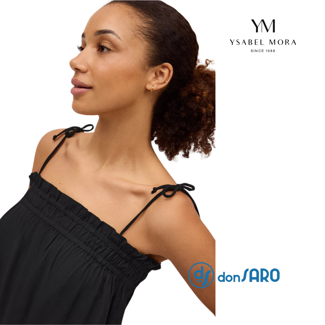 Abito donna con spalline annodate viscosa, Ysabel Mora 86158 – Donsaro